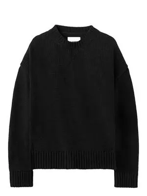 JIL SANDER Crew-neck Knitted Jumper - Black