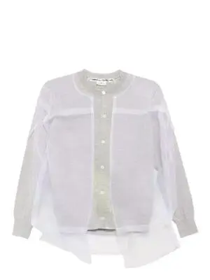 Comme Des Garçons Layered Wool Cardigan - Grey