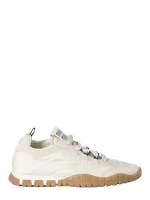 Miu Miu Technical Fabric And Suede Tyre Sneakers - Neutrals