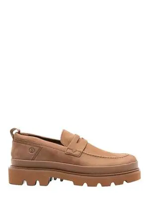 Clarks Badell Step Leather Loafers - Brown