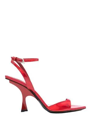 Attico 95mm GG Leather Sandals Red