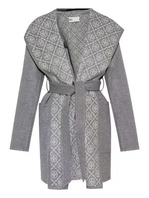 Tory Burch Monogram-lining Coat - Grey