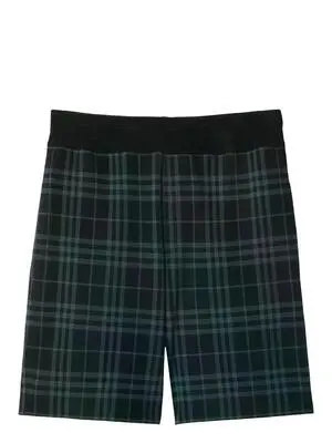 Burberry Check-print Shorts - Blue