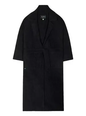 Alanui Knitted Robe Coat Black