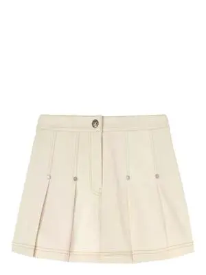Palm Angels Pleated Mini Skirt - Neutrals