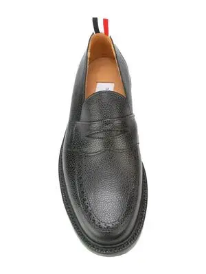 Thom Browne Pebble Grain Leather Penny Loafers - Black
