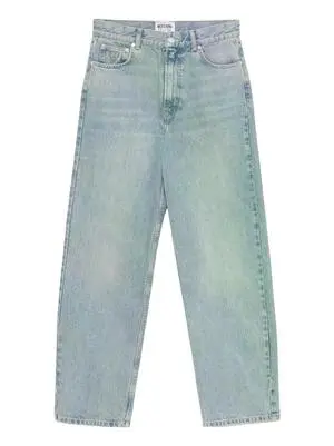 Moschino Logo-patch Straight Leg Jeans - Blue