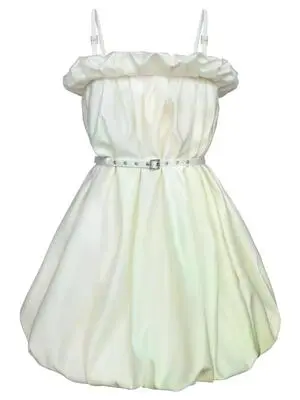 POST MERIDIEM Draped Mini Dress - Neutrals