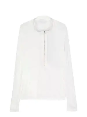 RANRA Sidur Half-zip Modal Sweatshirt - White