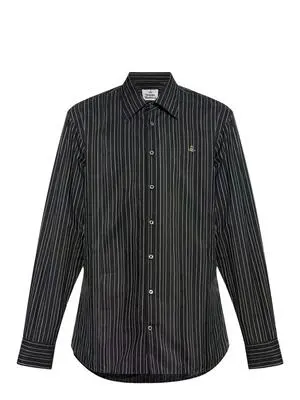 VIVIENNE WESTWOOD Orb-embroidered Shirt - Black