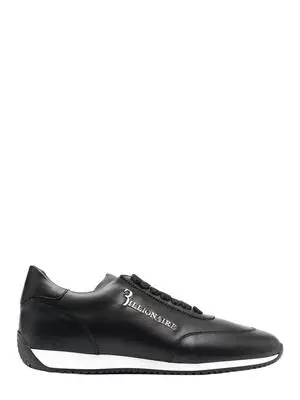 BILLIONAIRE Calf-leather Low-top Sneakers - Black