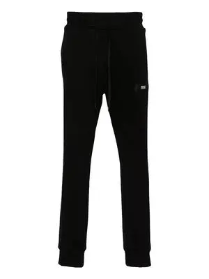 Versace Logo-patch Cotton Track Pants - Black
