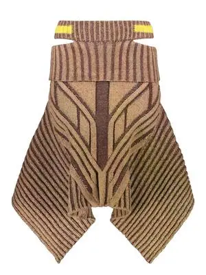 PAOLINA RUSSO Wool-blend Skirt - Brown