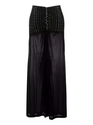 Rabanne High-waisted Studded Skirt - Black