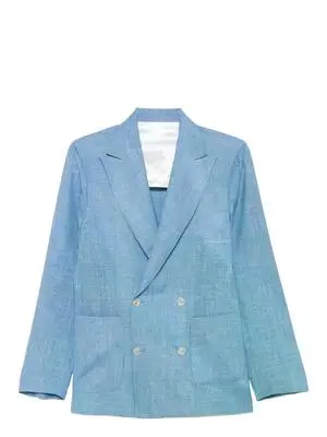 BARBA NAPOLI Double-breasted Blazer - Blue