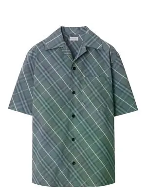 Burberry Check Pattern Shirt - Blue