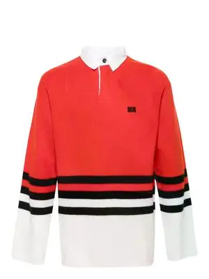 WALES BONNER Cypher Polo Sweater - Red