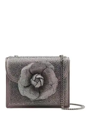 Oscar De La Renta Crystal-embellished Mini Bag - Grey