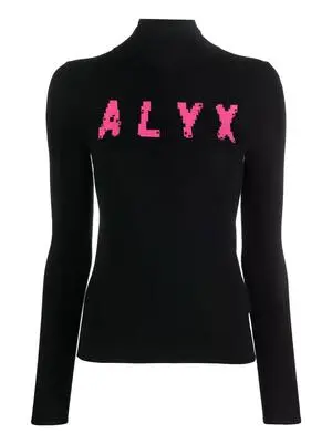 1017 Alyx 9sm Logo Intarsia-knit Jumper - Black
