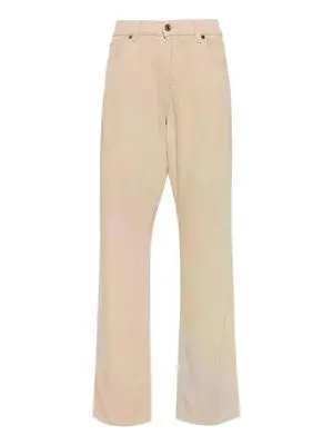 7 For All Mankind Tess High-rise Straight-leg Trousers - Neutrals