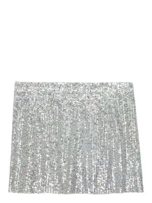 Zadig&Voltaire Sequin-embellished Midi Skirt - Silver
