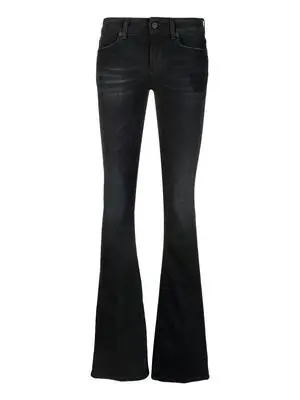 DONDUP Low-rise Flared Jeans - Black