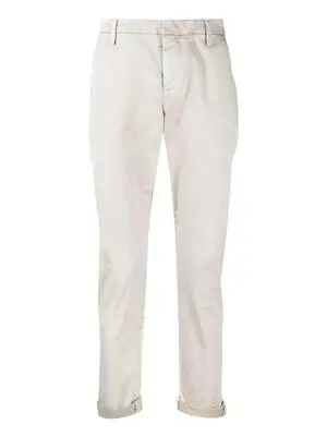 DONDUP Cropped Cotton Chino Trousers - Neutrals