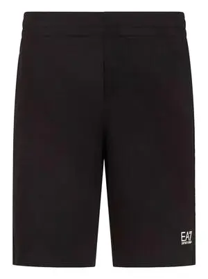 EA7 Logo-print Shorts - Black