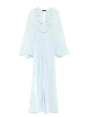 TWINSET Capri Ruffle-detailed Maxi Dress - Blue