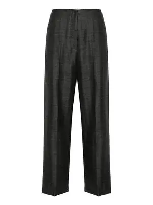 FORTE_FORTE Herringbone Wool Tailored Trousers - Grey