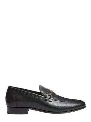 Valentino Garavani Vlogo Signature Kidskin Moc Toe Loafers - Black
