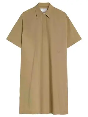 JIL SANDER Cotton Poplin Shirt Dress - Neutrals
