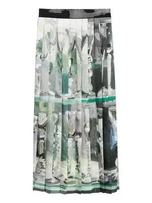 MSGM Pleated Maxi Skirt - Grey