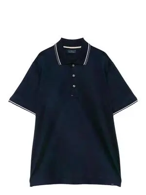 Paul & Shark Stripe-trim Polo Shirt Blue