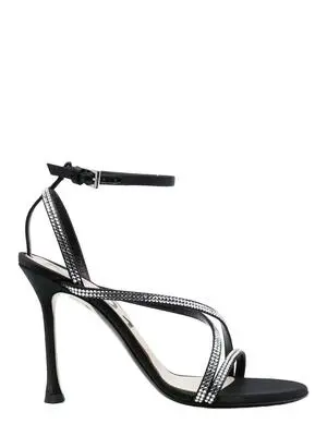 N°21 100mm Crystal-embellished Sandals - Black