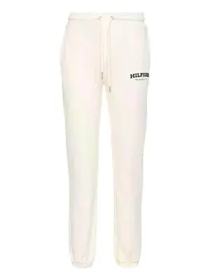 Tommy Hilfiger Flocked-logo Tapered Trousers - Neutrals