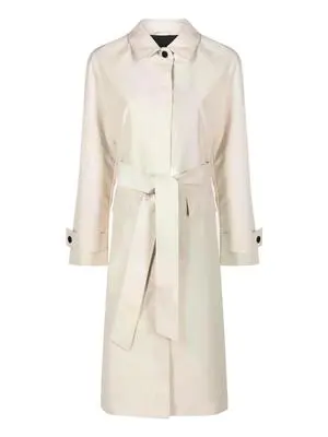 Calvin Klein Single-breasted Belted-waist Coat - Neutrals