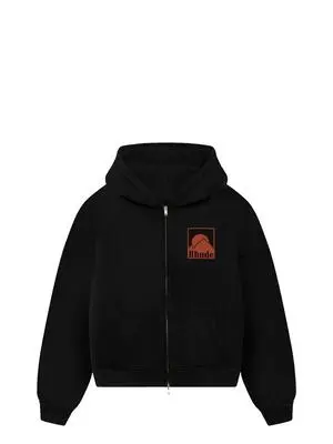 Rhude Moonlight Badge Zip-up Hoodie - Black