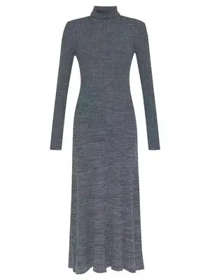 MONCLER Logo-Patch Wool Maxi Dress