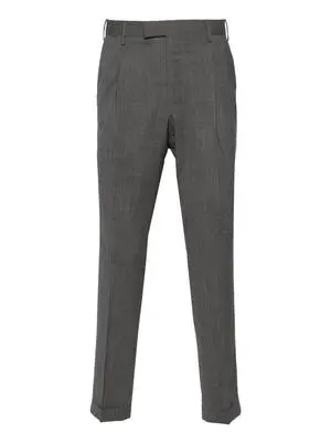 PT TORINO PT Torino Pleated Slim-Cut Trousers Grey