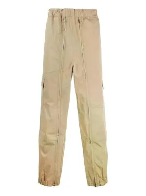 Random Identities Full Zip Multi-pocket Cargo Trousers - Neutrals