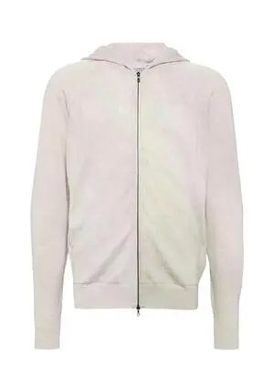 John Smedley Merino Wool Zipped Hoodie - Neutrals