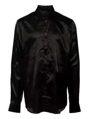 EGONLAB Logo-print Long-sleeved Shirt - Black