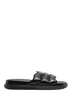 Marni Padded Nappa Leather Slides - Black