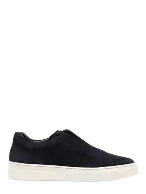 SCAROSSO Luca Suede Slip-on Sneakers - Blue