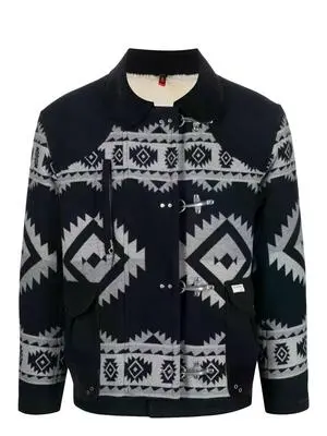 FAY Geometric Three-pocket Jacket - Blue