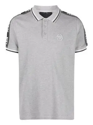Philipp Plein Embroidered-logo Polo Shirt - Grey