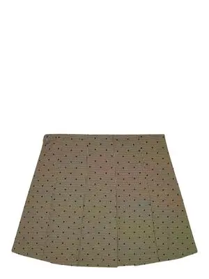GANNI Check-print Mini Skirt - Neutrals