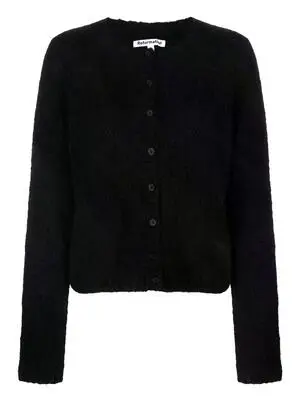 REFORMATION Clara Crew Neck Cardigan - Black