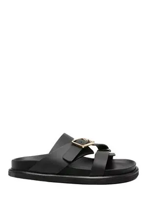 DONNARÌ Leather Sandals - Black